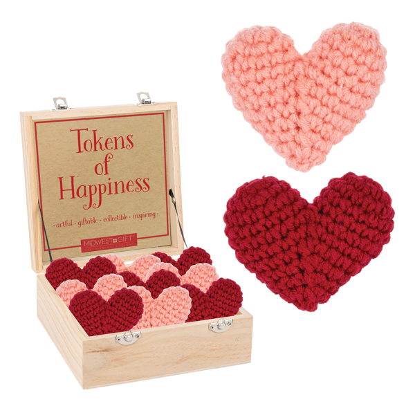 Crochet Heart Token – Carly & Cass